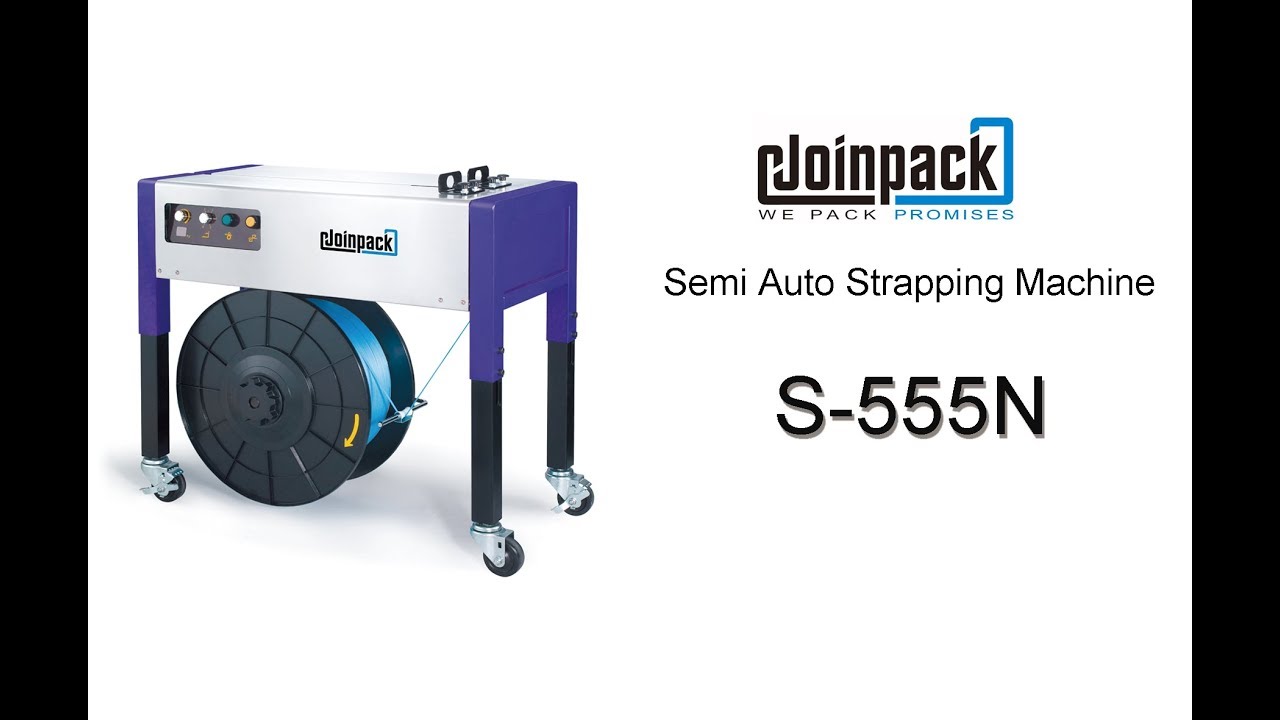 Semi-Auto Strapping machine - S-555N - YouTube