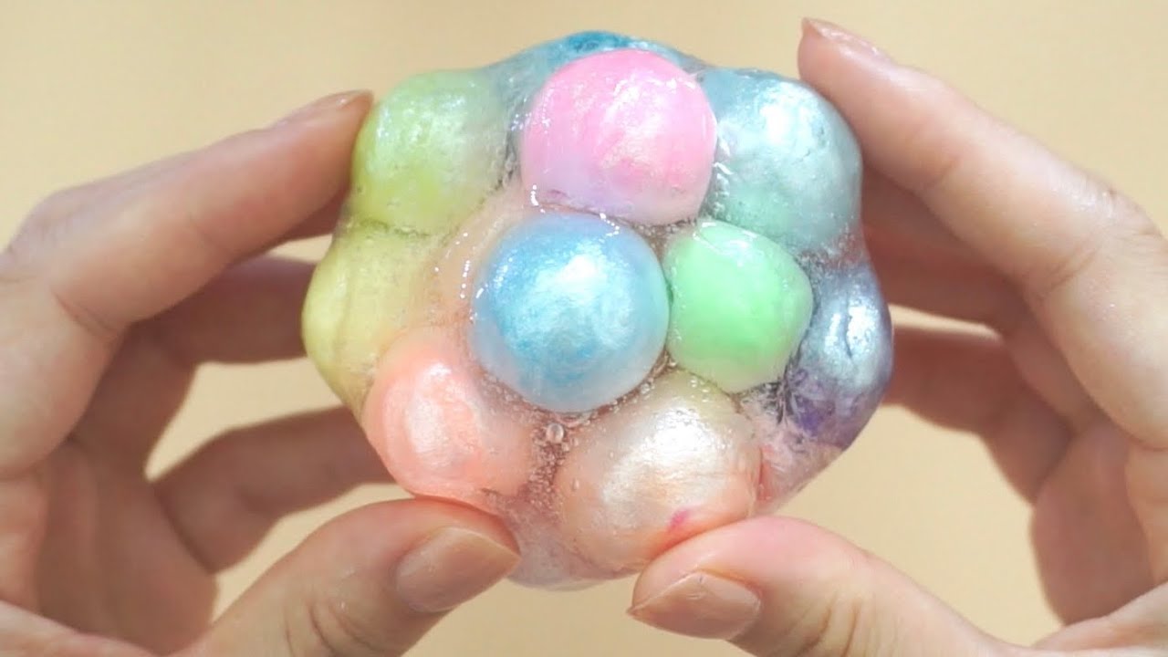 Most satisfying Crunchy Clay Popping Slime Ball! - YouTube