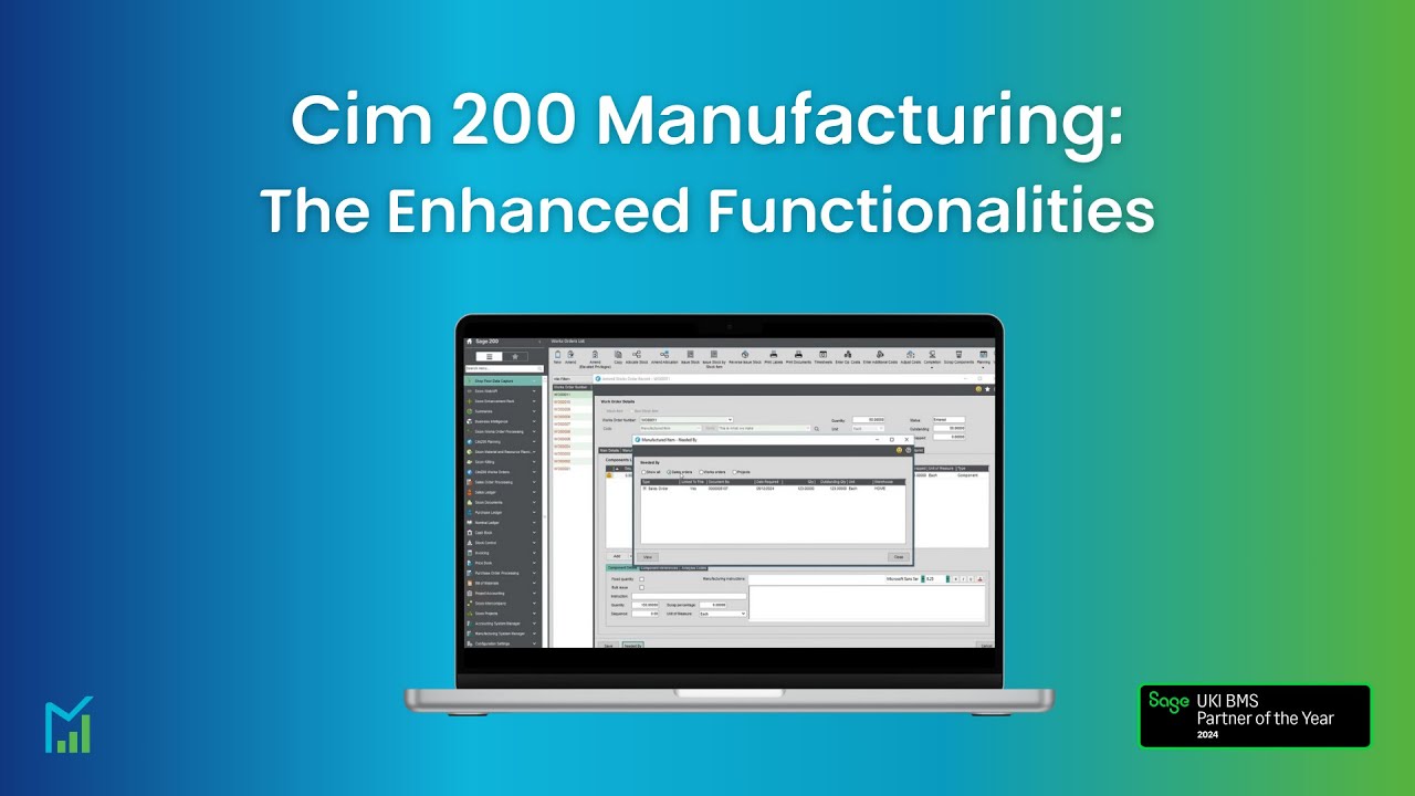 Enhanced Functionalities of Cim 200 Manufacturing | Manufacturing for ...