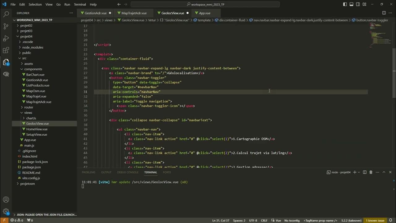 TP03 02 Mise en place navigation onglet - YouTube