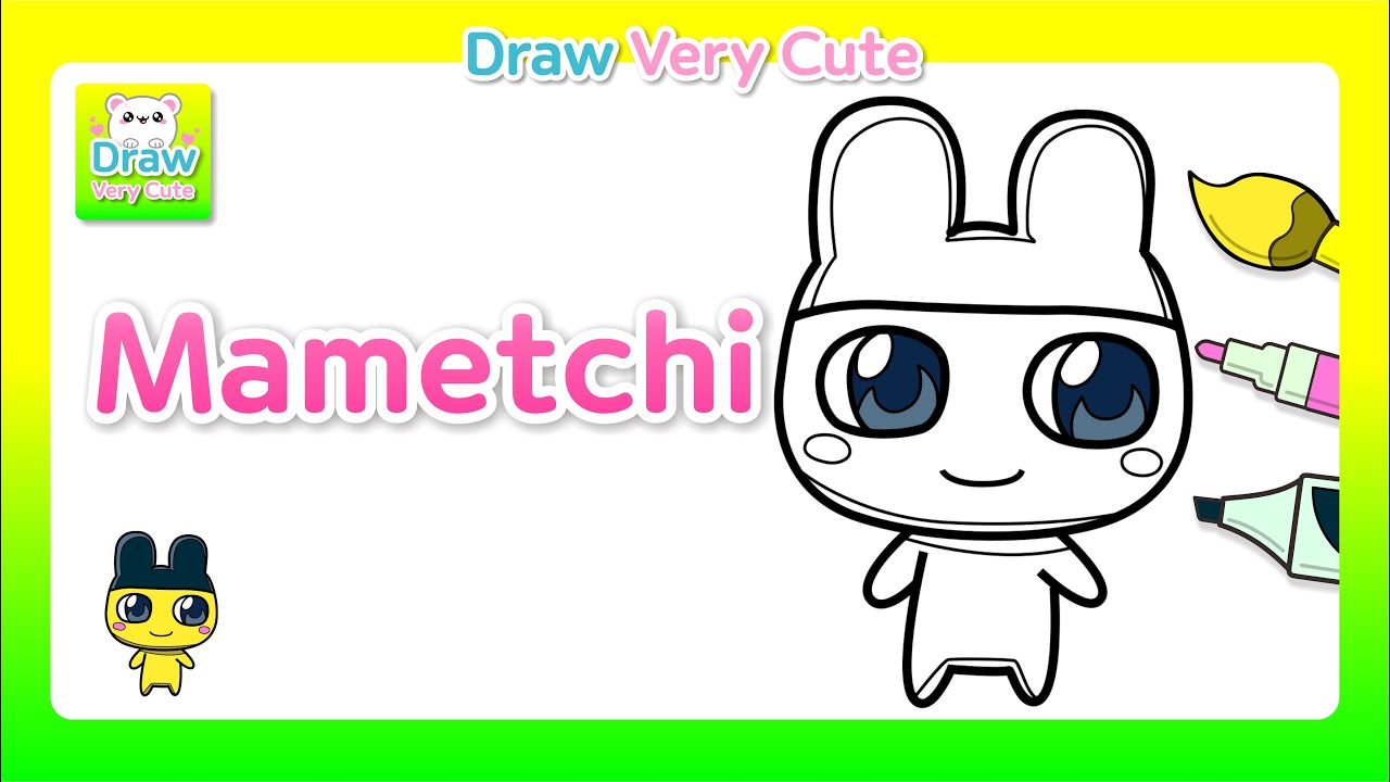 Drawing & Coloring Mametchi Mascot how to draw a cute Tamagotchi ...