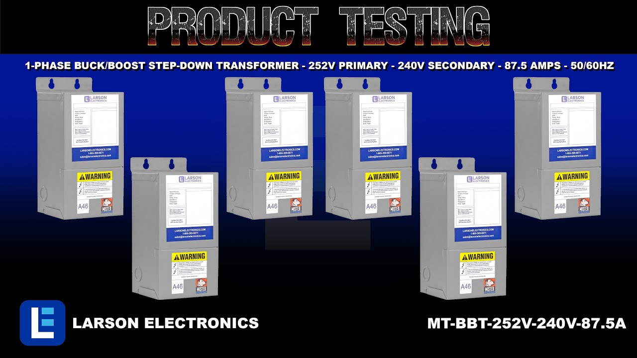 1-Phase Buck/Boost Step-Down Transformer - 252V Primary - 240V ...