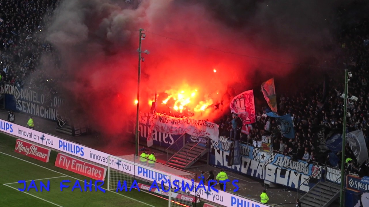 HSV-Hertha 1:0 - Pyro (05.03.2017) - YouTube