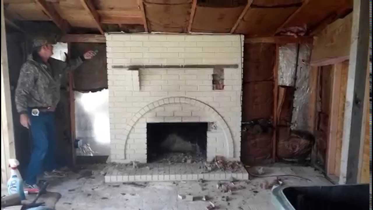 Redneck Fireplace Demolition - YouTube