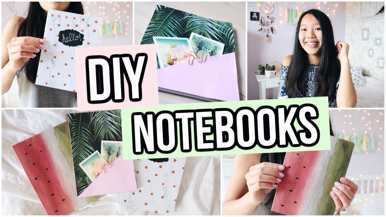 DIY Notebooks for Back To School 2016! Pinterest Inspired! - YouTube