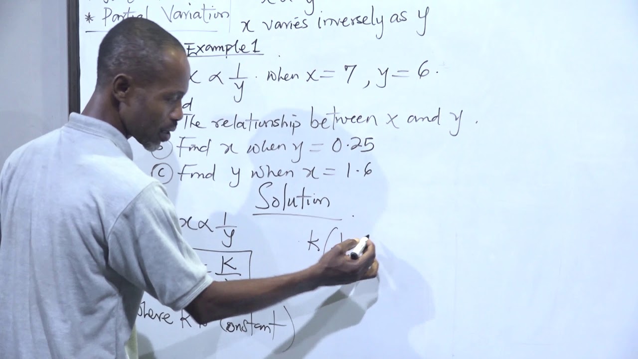 MATHEMATICS: Variation; Inverse Variation.../1 - YouTube