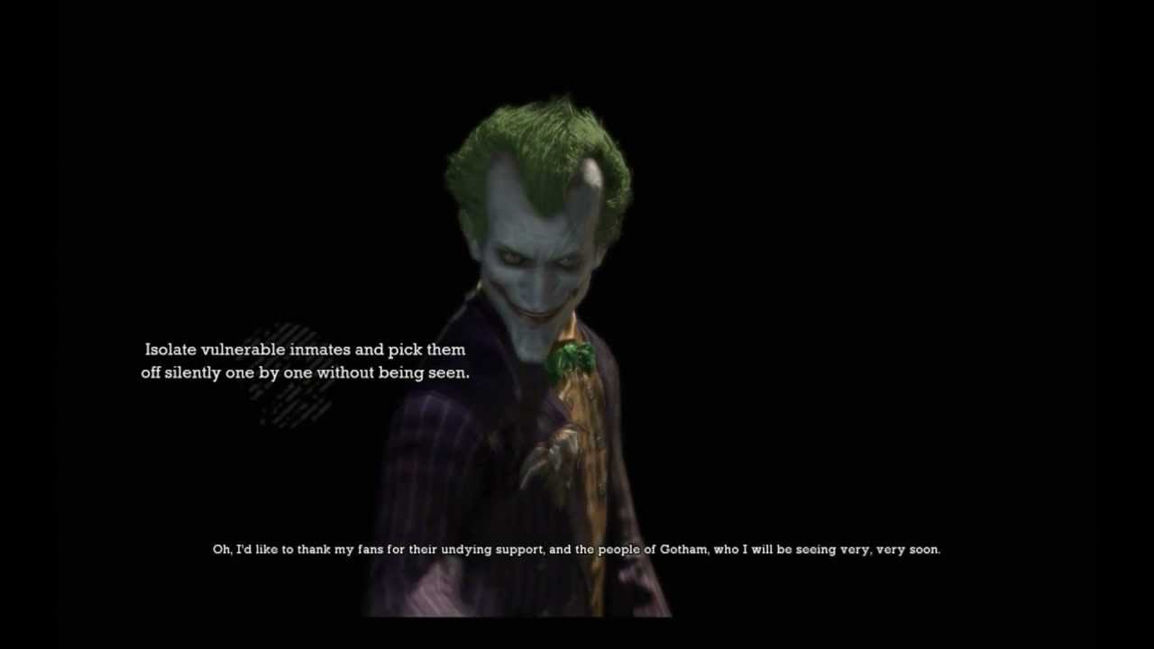 Batman Arkham Asylum The Joker's Game Over lines HD - YouTube