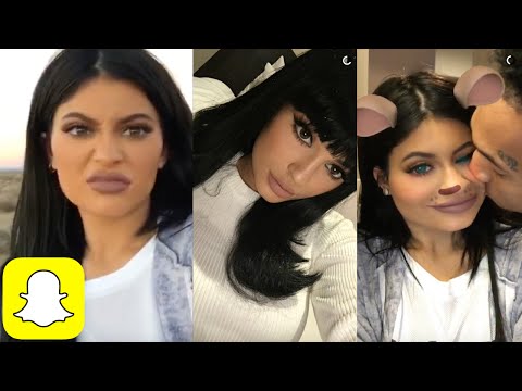 Kylie Jenner's Roadtrip + Tyga KISSING her on Snapchat