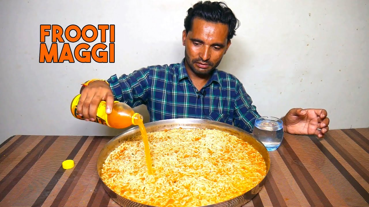 3 Min Frooti maggi Eating Challenge | Fastest Eating Massive Frooti ...
