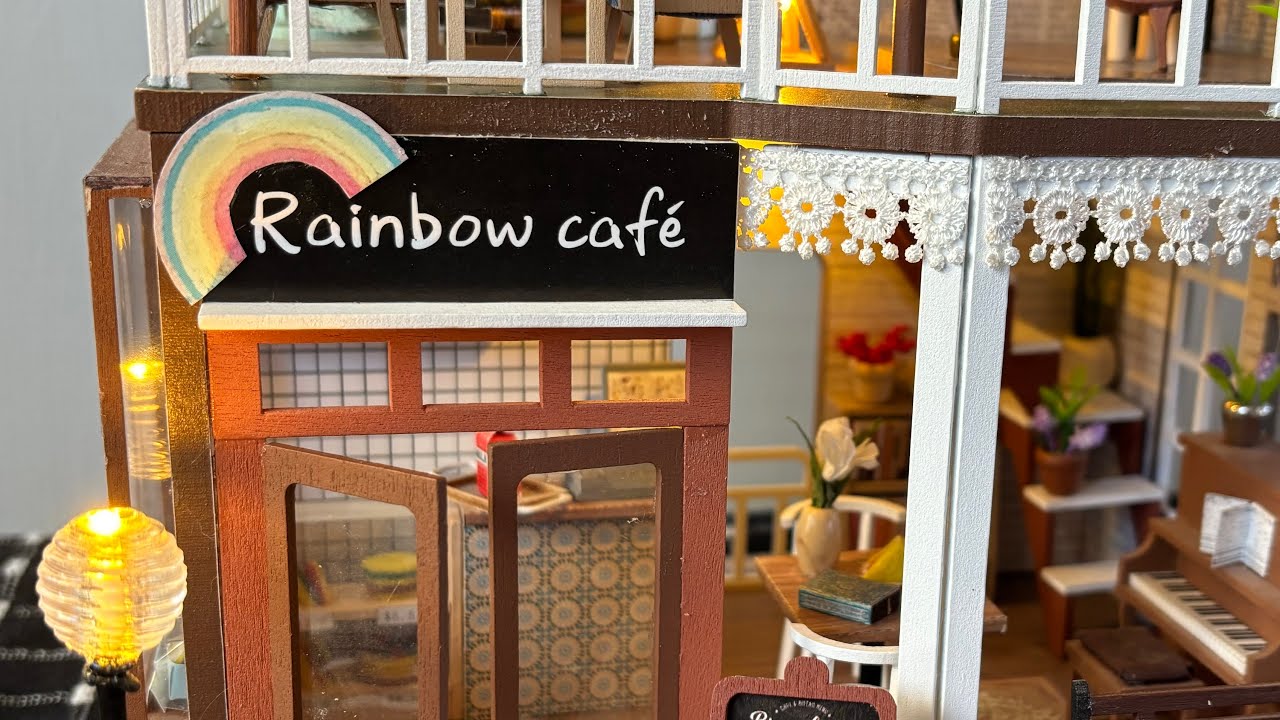 Close-Up Tour and Review of the Hobby Lobby “Rainbow Cafe” Dollhouse ...