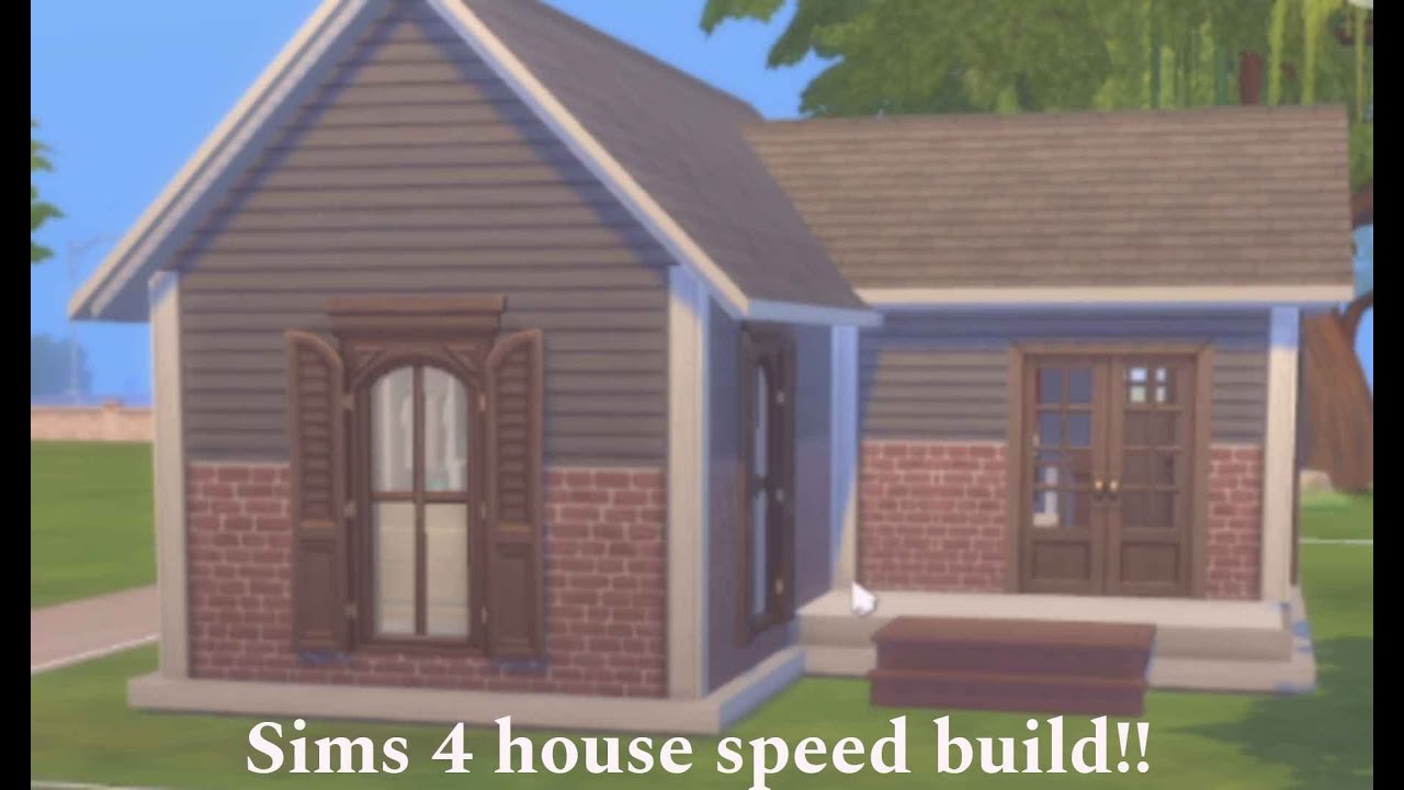 Sims 4 Small House Speed Build - YouTube