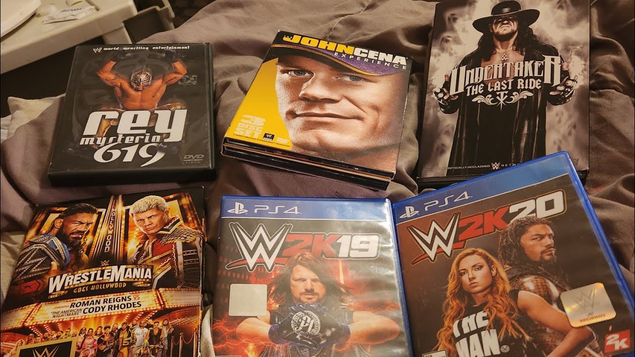 wwe dvd and wwe ps4 games pickups - YouTube