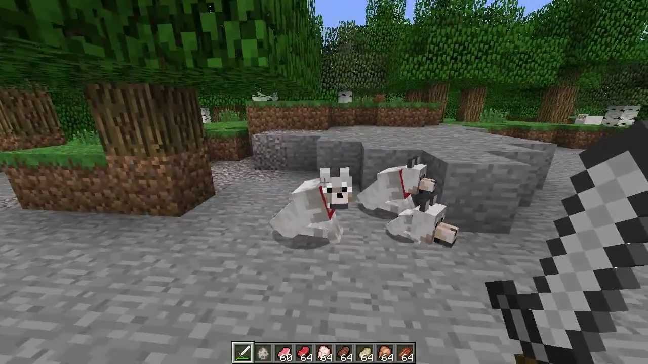 Minecraft Snapshot 12w03a - Wolf AI - YouTube