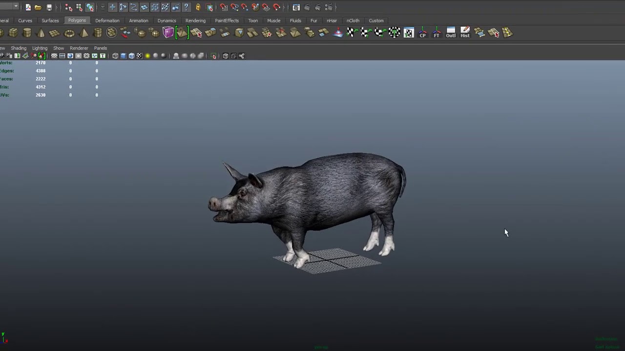 Pig Rigging & Animation | Maya 2014 - YouTube