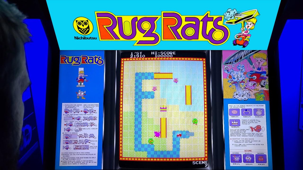 Rug Rats Arcade Cabinet MAME Gameplay w/ Marquee - YouTube