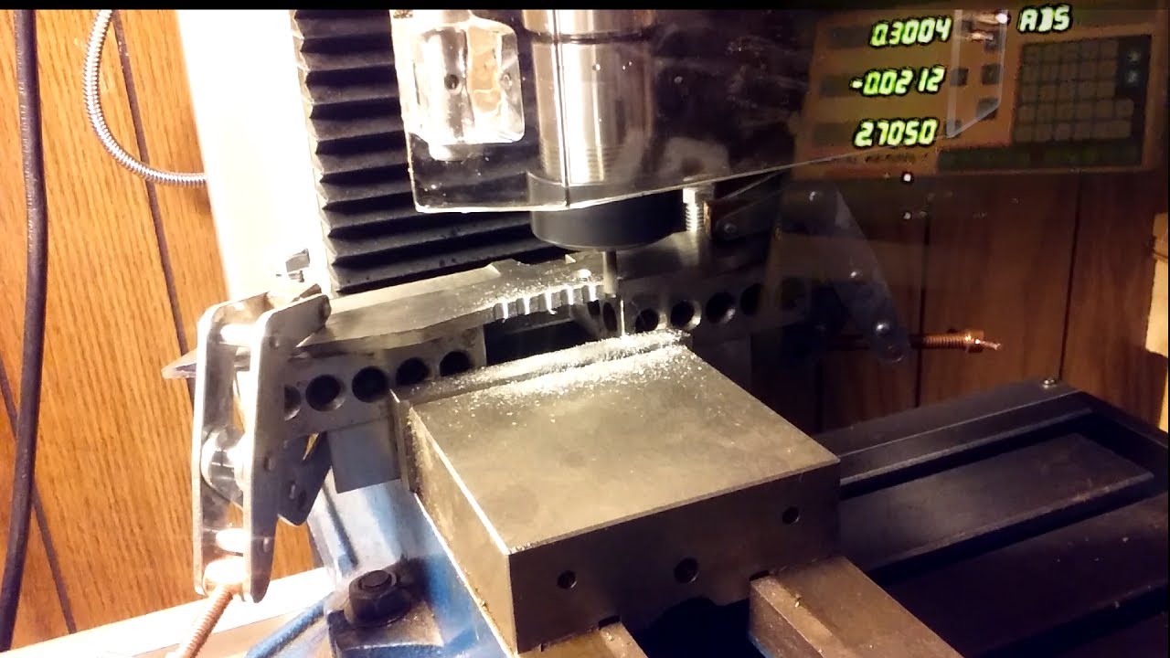 1st Jimping on New Mill with DRO(and 2 camera shots in 1) - YouTube