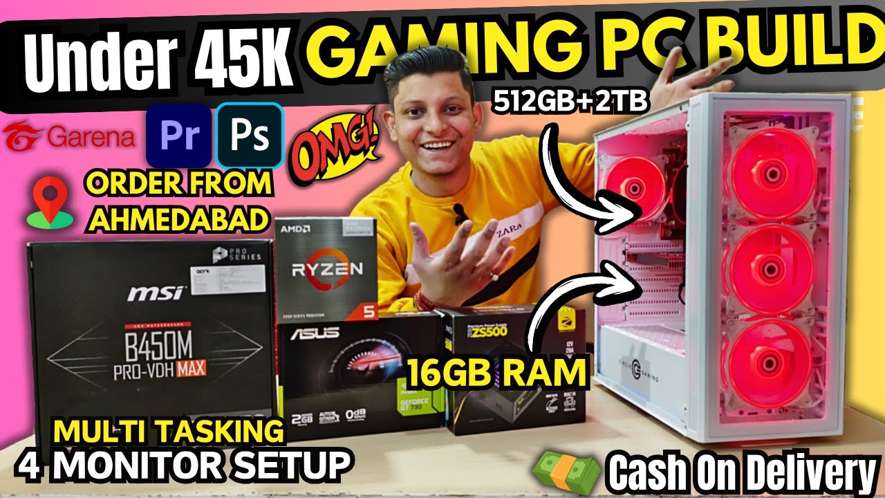 Under 45,000 Best Gaming Pc build | Rs 45000 Gaming pc Build | Under ...
