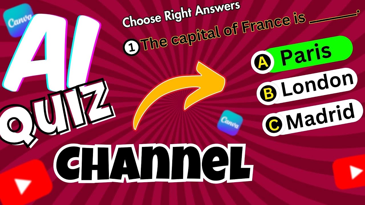 Free💯Using Canva & Chat GPT Create Quiz Videos For YouTube Channel , AI ...