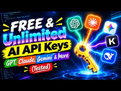 Get FREE & Unlimited AI API Keys ! GPT, Claude, Gemini & More (Tested)