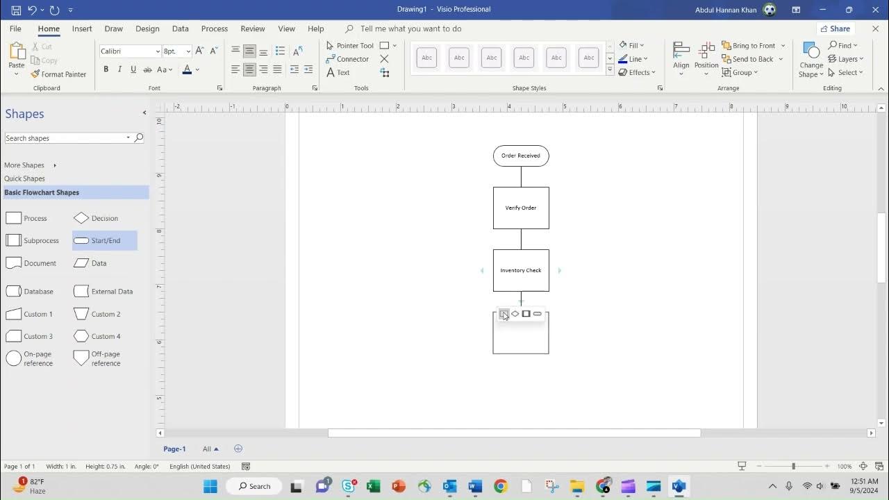 How to Create an Order Processing Flowchart in MS Visio Step by Step ...