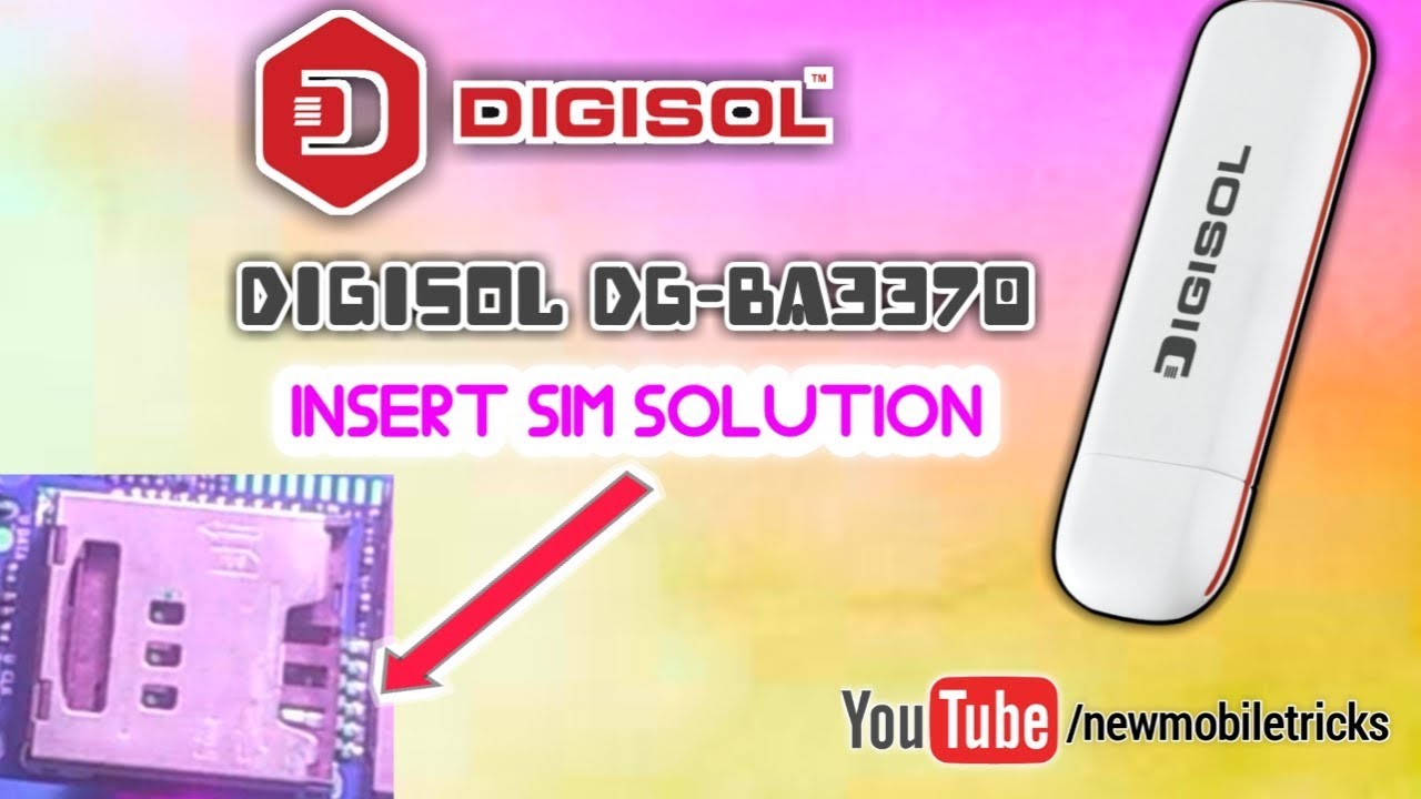 digisol ba 3370 data card insert sim || in Telugu || by syam || - YouTube