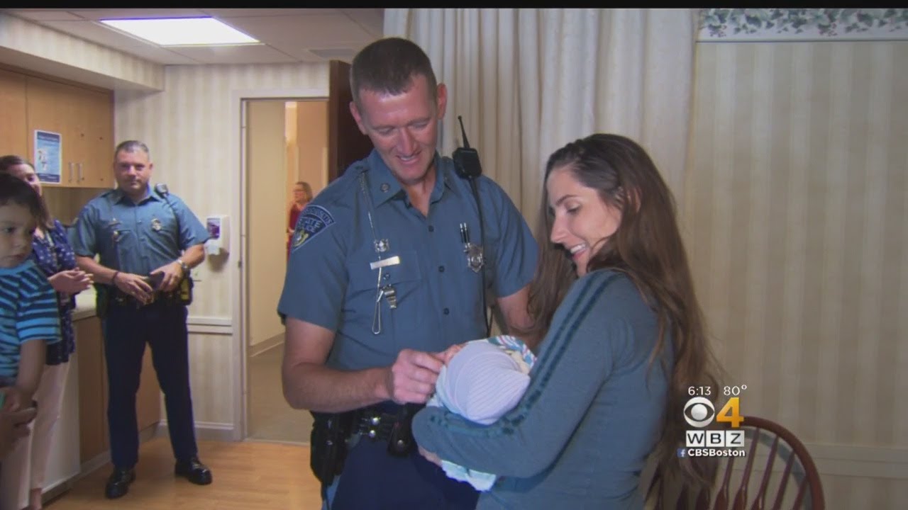 Mass. State Trooper Meets Newborn Baby After Helping Rush Mom To ...