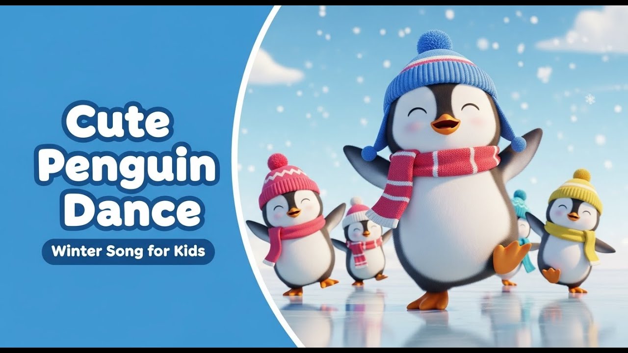 Cute Penguin Dance | Winter Song for Kids | Fun Winter Nursery Rhyme ...