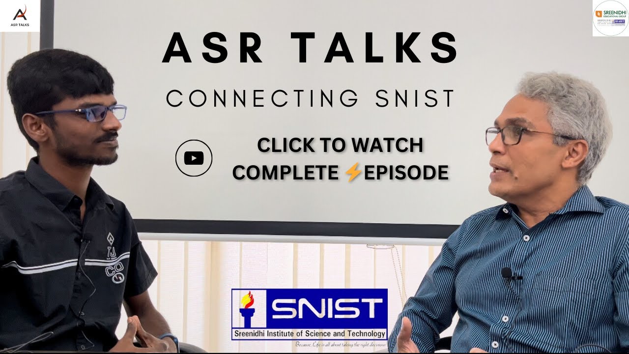 PROF CV TOMY | DIRECTOR | SNIST | EDUCATION, INNOVATION, INSIGHTS | 4K ...