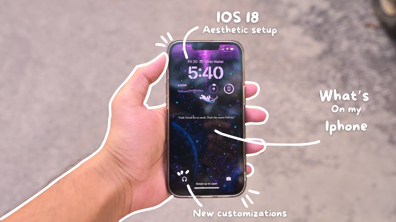 ios 18 aesthetic setup : whats on my iphone - YouTube