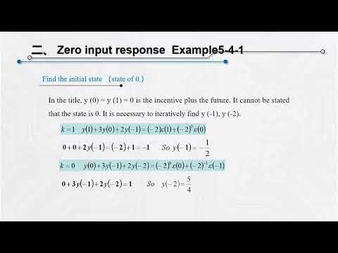 5-4 Zero input response and zero state response of discrete systems - YouTube