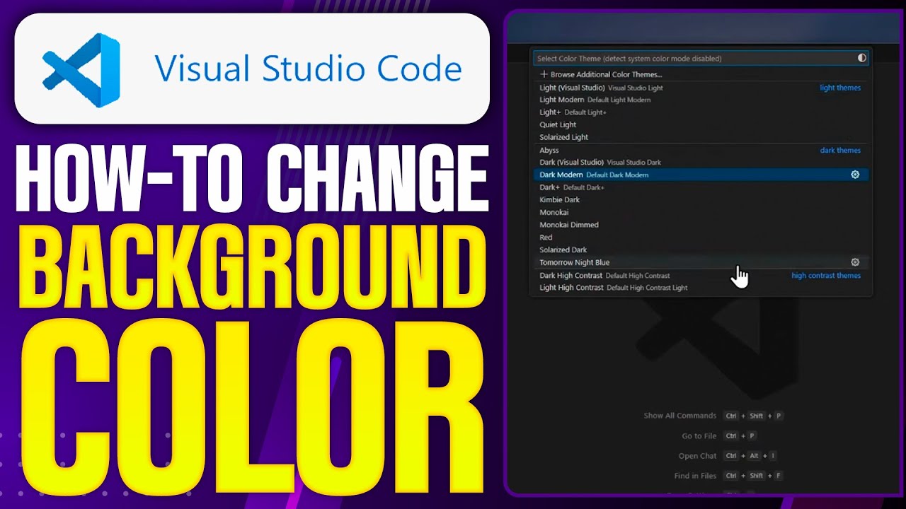 How To Change Background Color In Visual Studio Code - Step By Step ...