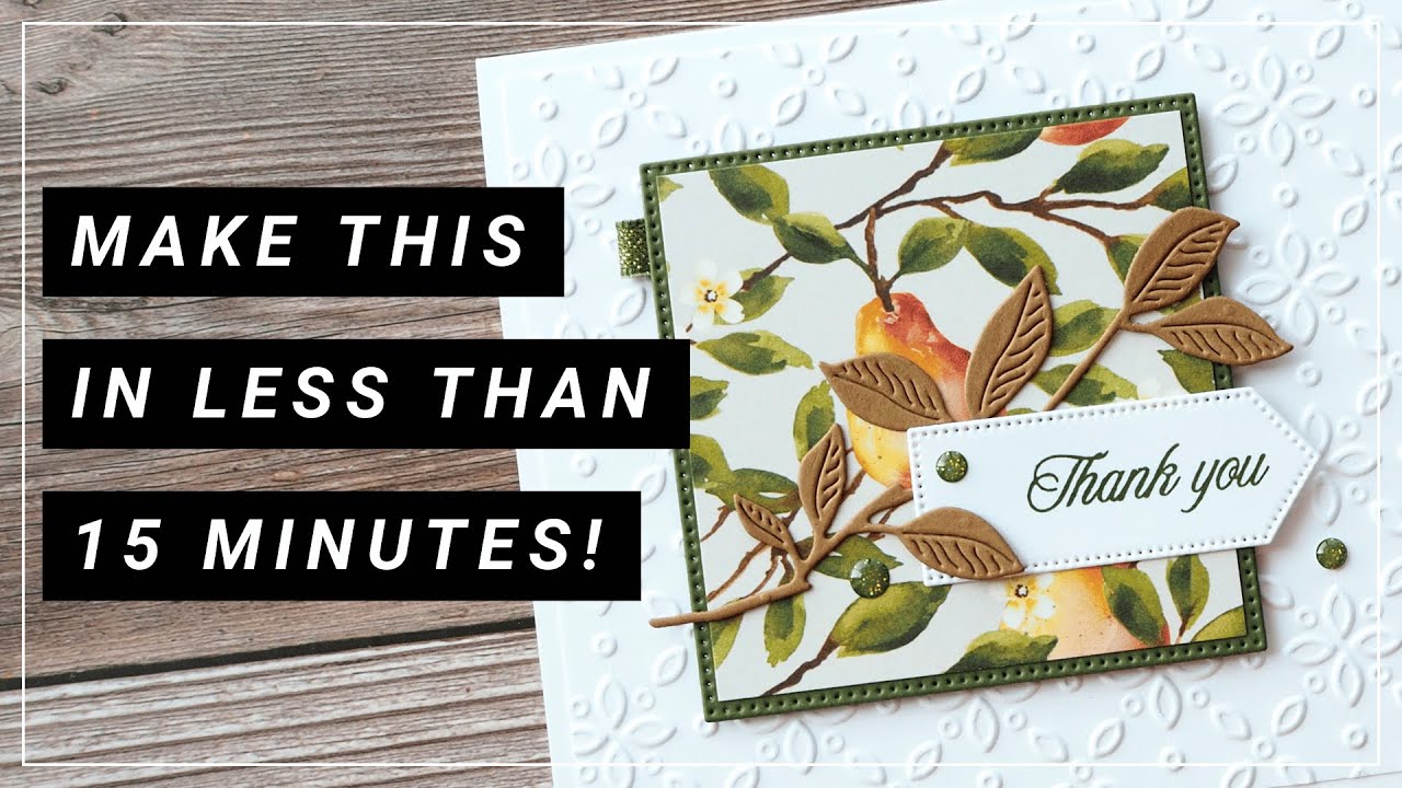 How to Make a Pretty Thank You Card Fast! - YouTube