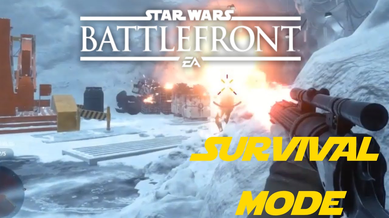 DIE CHICKEN WALKER!!! Star Wars Battlefront Survival On Hoth [HARD ...