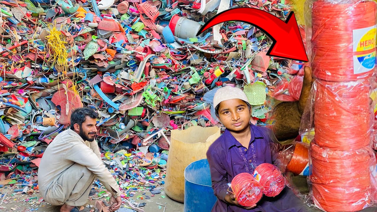 How Millions Waste Plastic Scrap convert into Plastic Rope Roll through ...