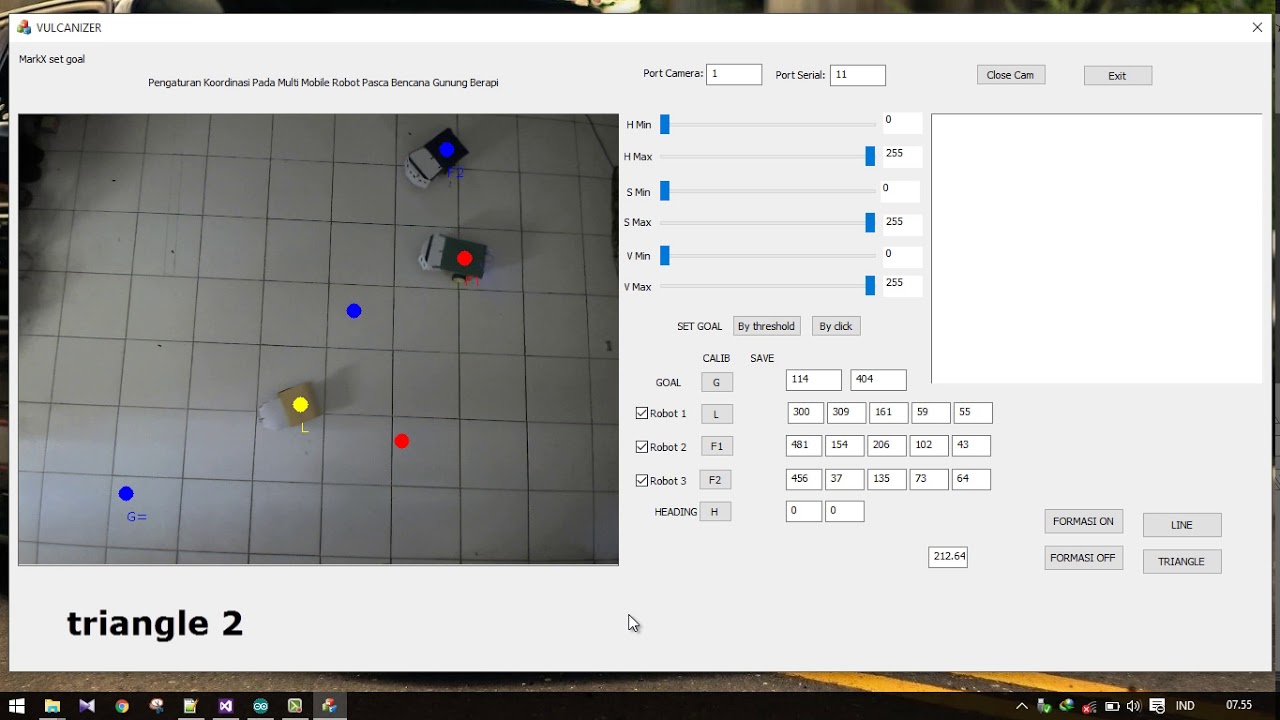 Triangle formation mobile robot - YouTube
