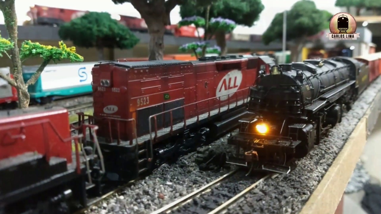 Trens C-30 e a vapor, ferromodelismo RUMO, ALL, BRADO. - YouTube