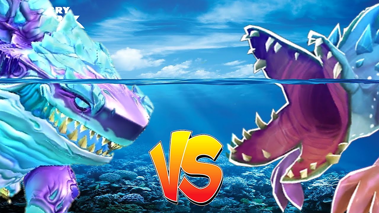 X1 - ABYSSAURUS REX vs GODZILLA MUTANTE - SHIN SHARKJIRA - HUNGRY SHARK ...