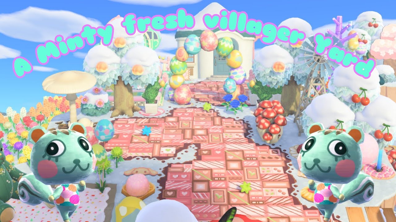 Redoing part of the entrance with Mint! //ACNH Candy Island speed build ...