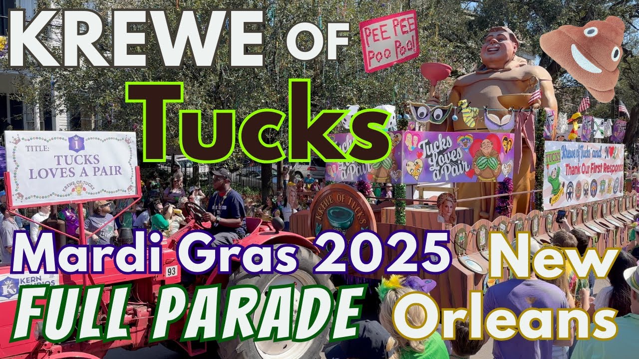 Krewe of Tucks Parade - Mardi Gras New Orleans 2025 (4K) - YouTube
