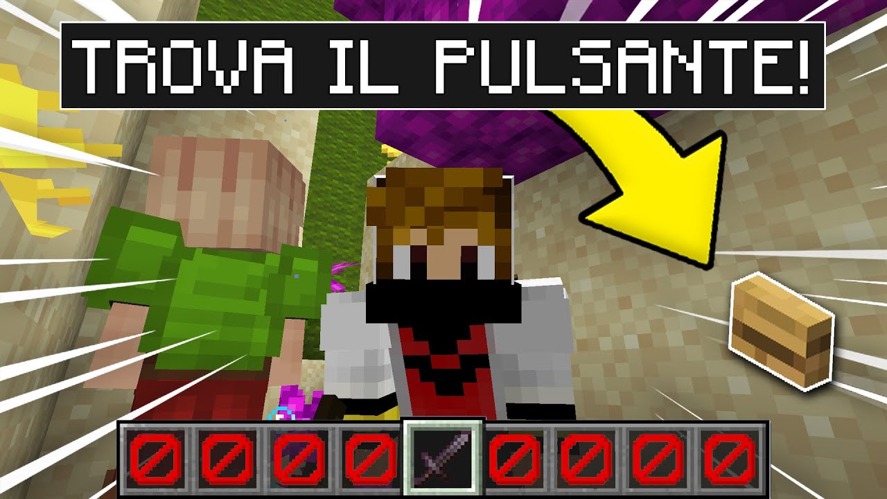 QUESTO PULSANTE E' INVISIBILE! TROVA il PULSANTE su MINECRAFT! - YouTube