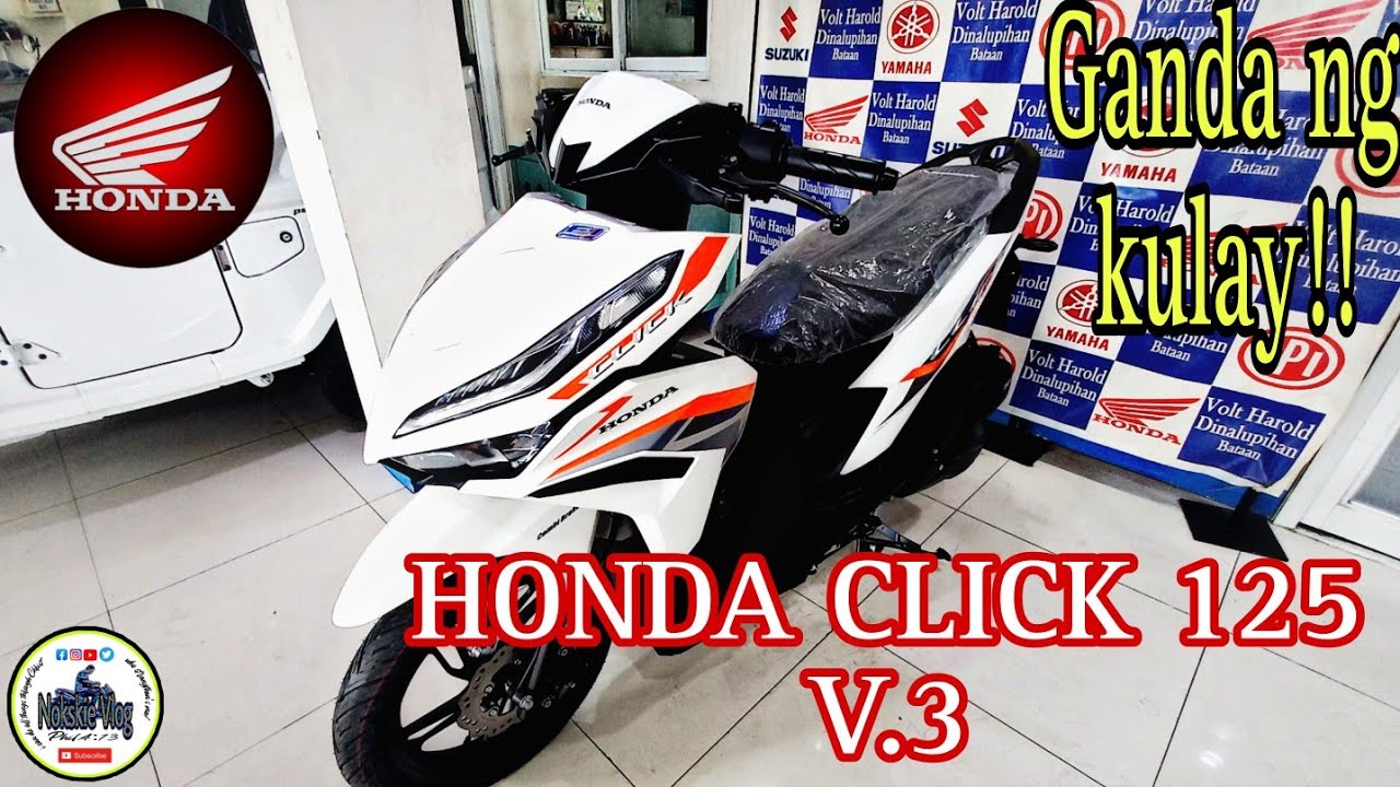 Honda Click 125 v.3 Glossy White ganda ng Kulay! - YouTube