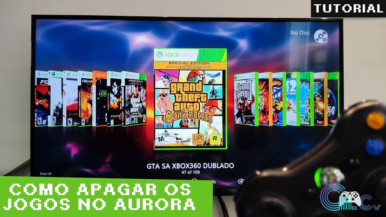 Como apagar jogos no Aurora Xbox 360 rgh - YouTube
