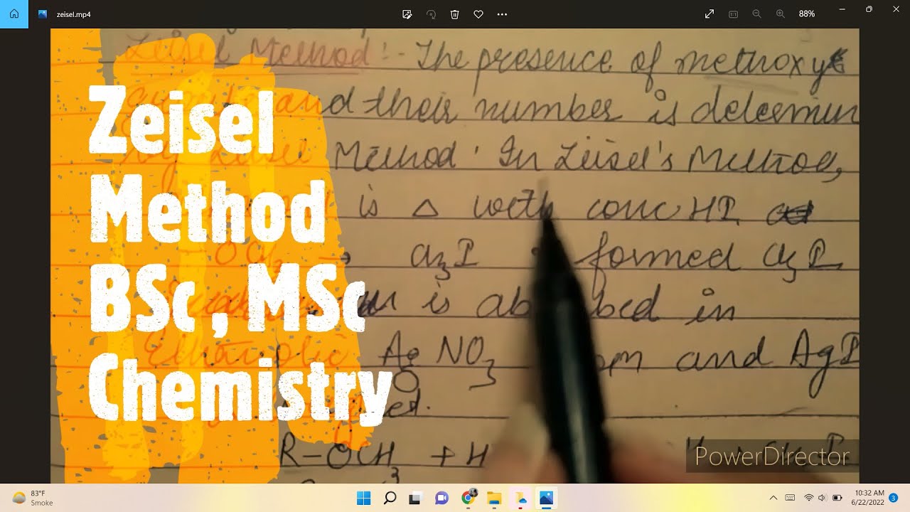 Zeisel Method//BSc Chemistry//MSc Chemistry// #Chemistry #Zeiselmethod ...