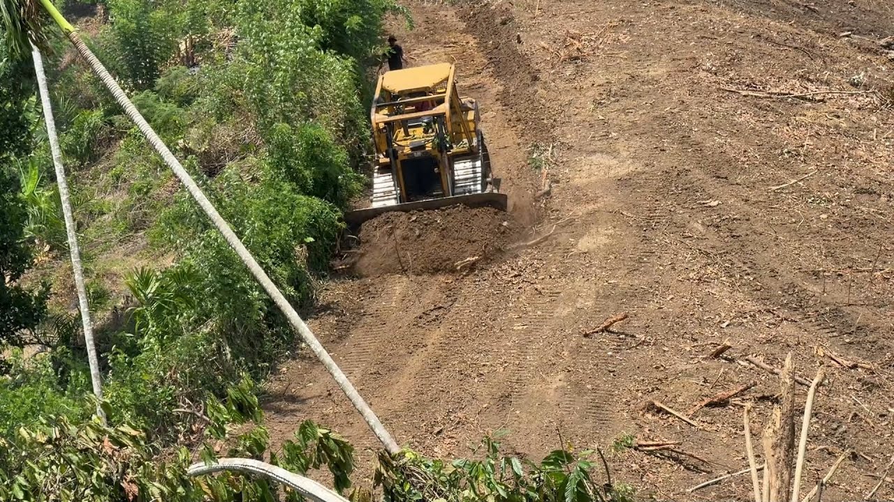 You should watch this! Super powerful CAT D6R bulldozer leveling road ...