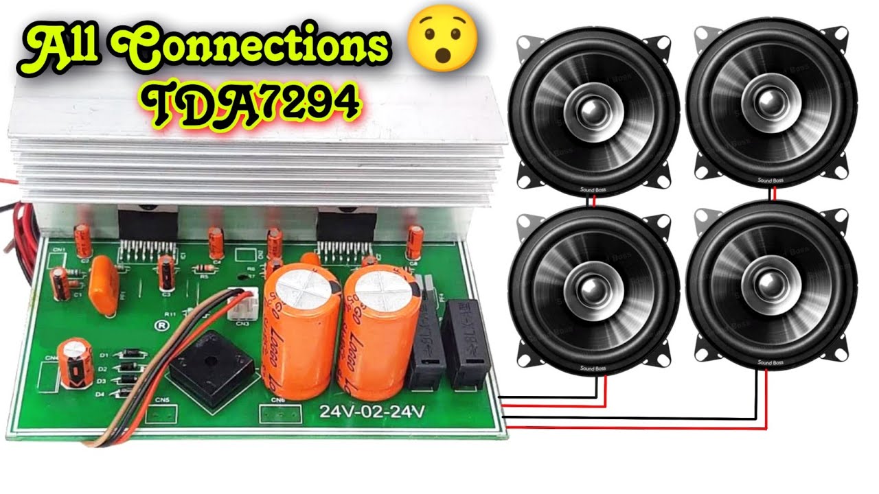 TDA7294 Stereo Channel Audio Amplifier Kit Connection||TDA7294 Home ...