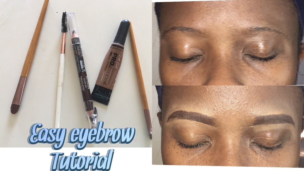 Easiest Eyebrow Tutorial for Beginners. - YouTube