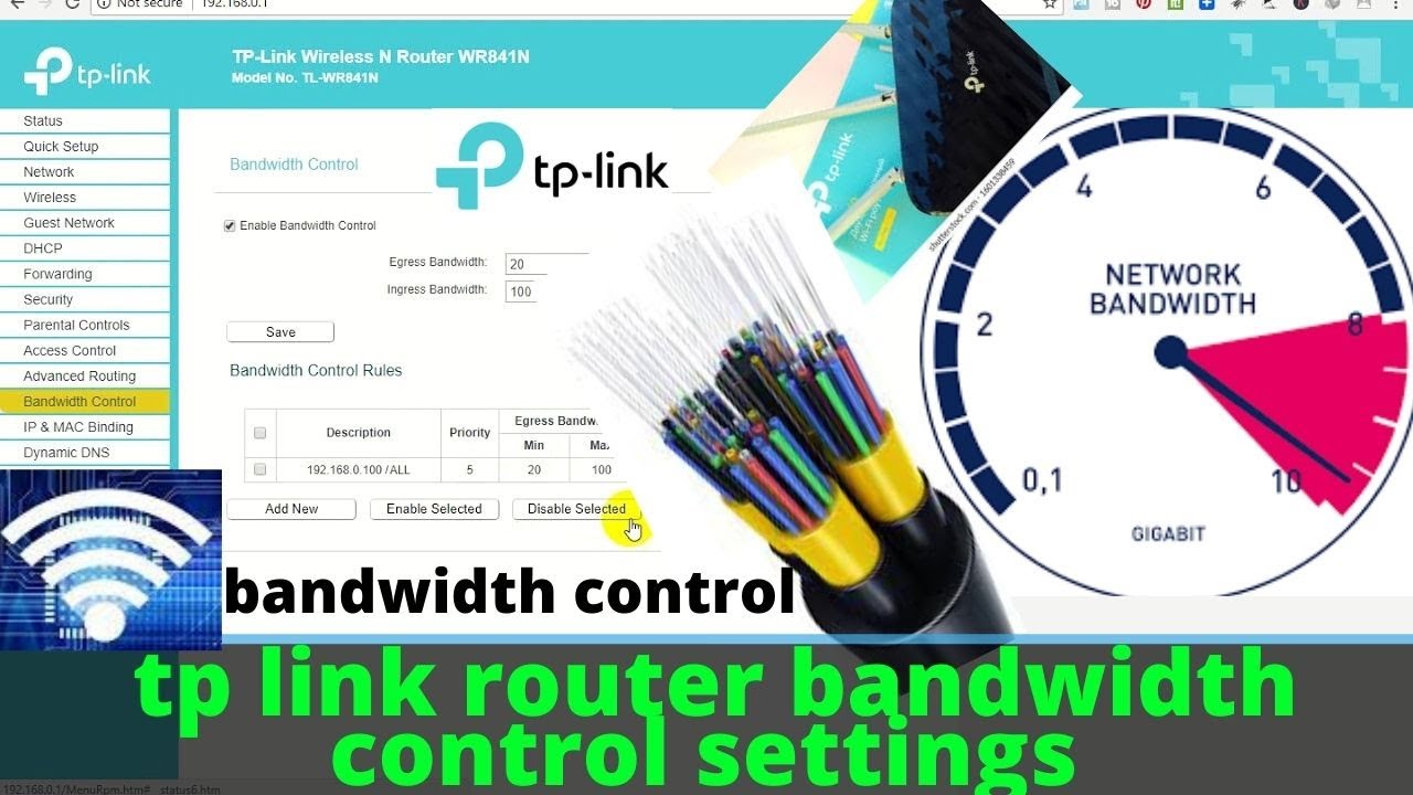 Tp link bandwidth speed control - YouTube