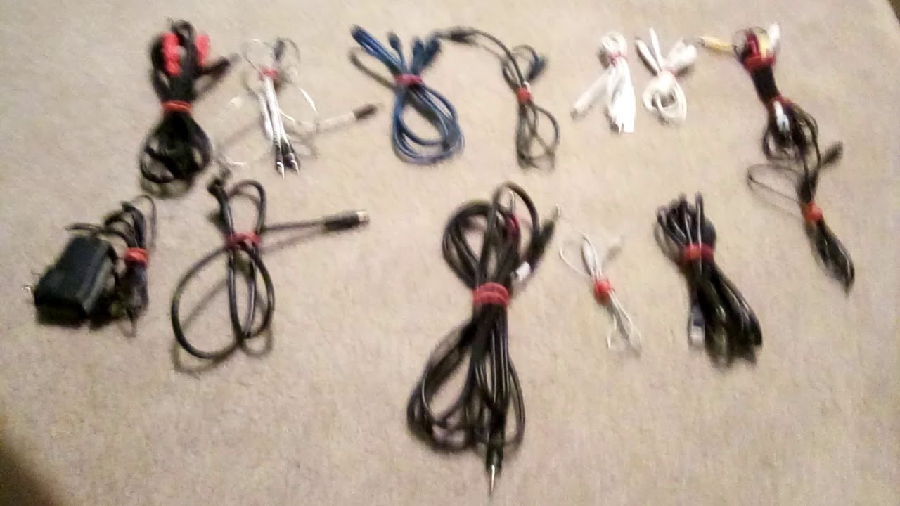 An Easy Way To Organize Cable's Using Rubber Band's - YouTube