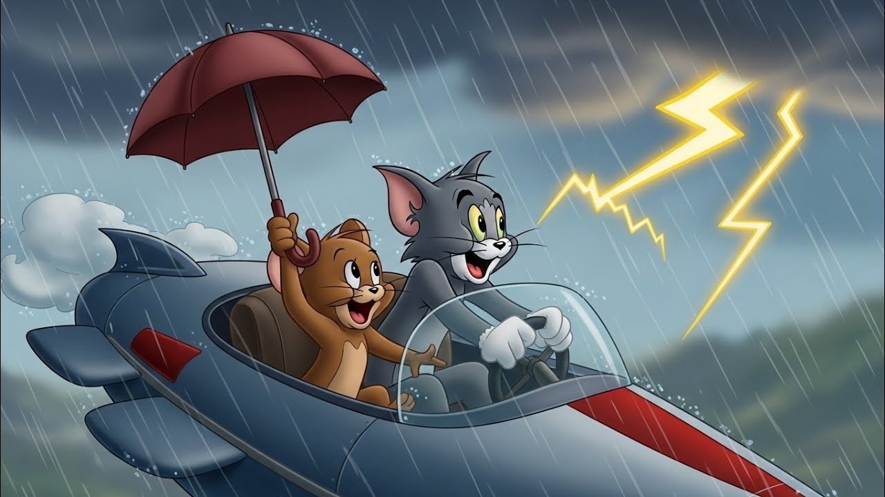 Tom and Jerry Are Aeroplane | Funny Flying Adventure for Kids | Cartoon ...