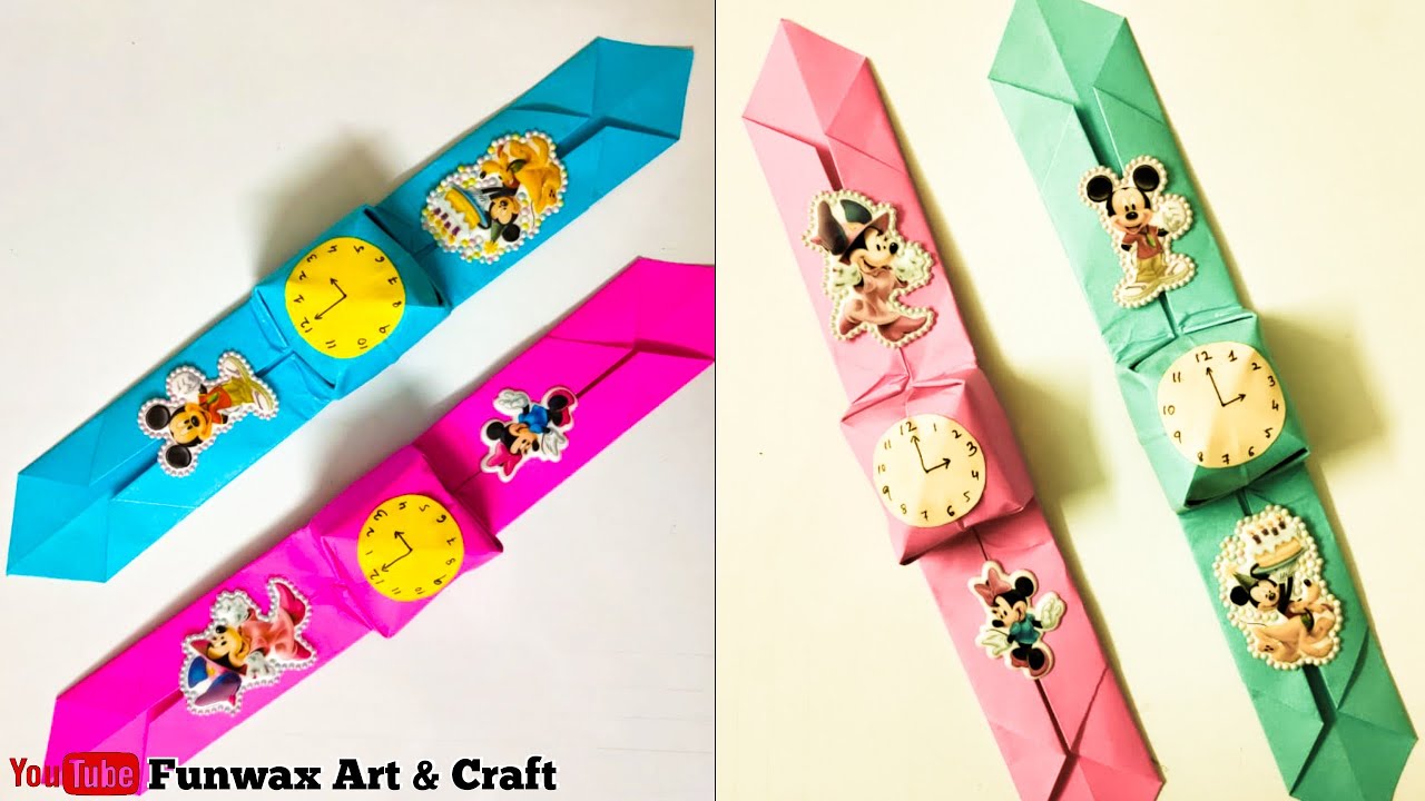 DIY Origami watch making tutorial | Paper toy watch for kids | Make ...